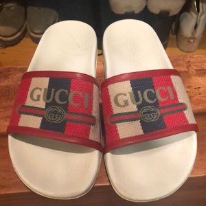Gucci | Shoes | Authentic Gucci Pool Slides In Great Shape | Poshmark